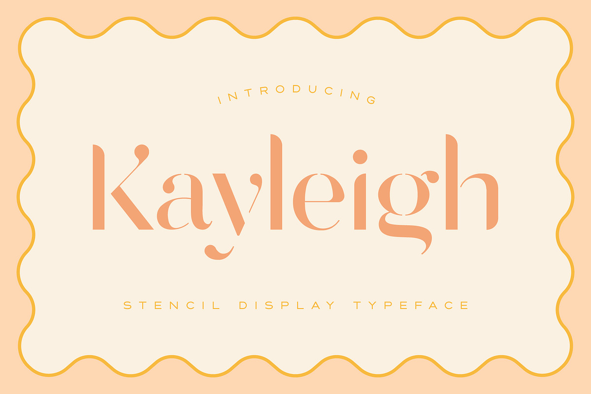 Kayleigh | Stencil San Serif Font, a Font by Monterey Studio