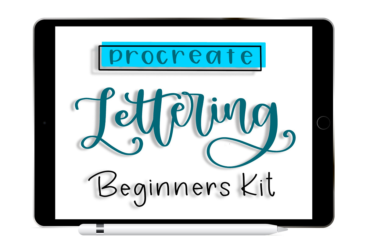 Procreate Lettering Beginners Kit, a Brush Add-On by Blue Strawberry Studio