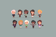 Character set 5: Women, a Person Illustration by Beatriz Gascón