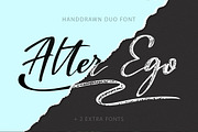 Alter Ego duo font + 2 extra fonts., a Script Font by Red Ink