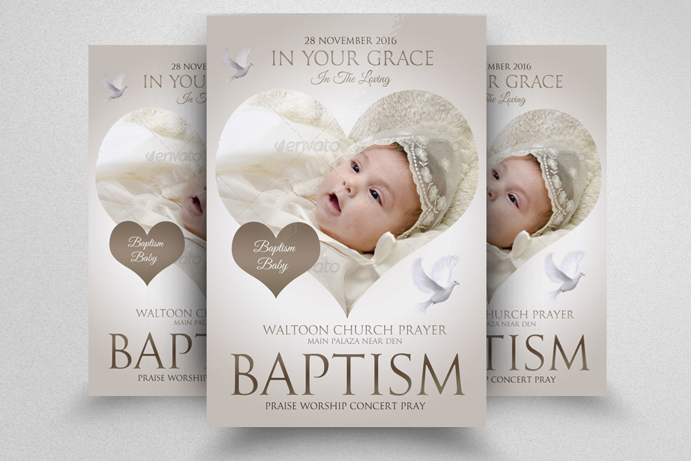 Baptism Sunday Church Psd Flyer, a Flyer Template by Business Flyers