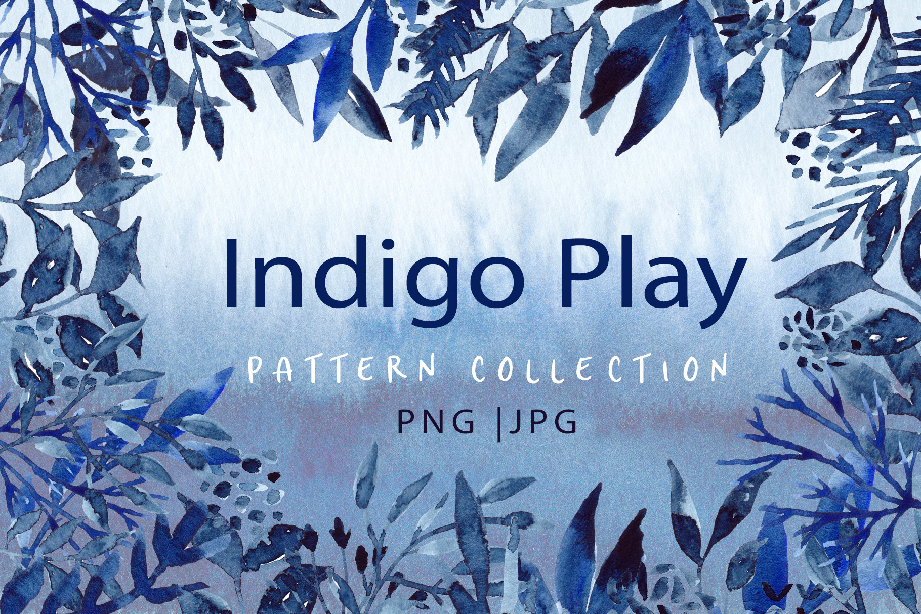 Indigo Play Collection, a Pattern Graphic by Sweet Fig