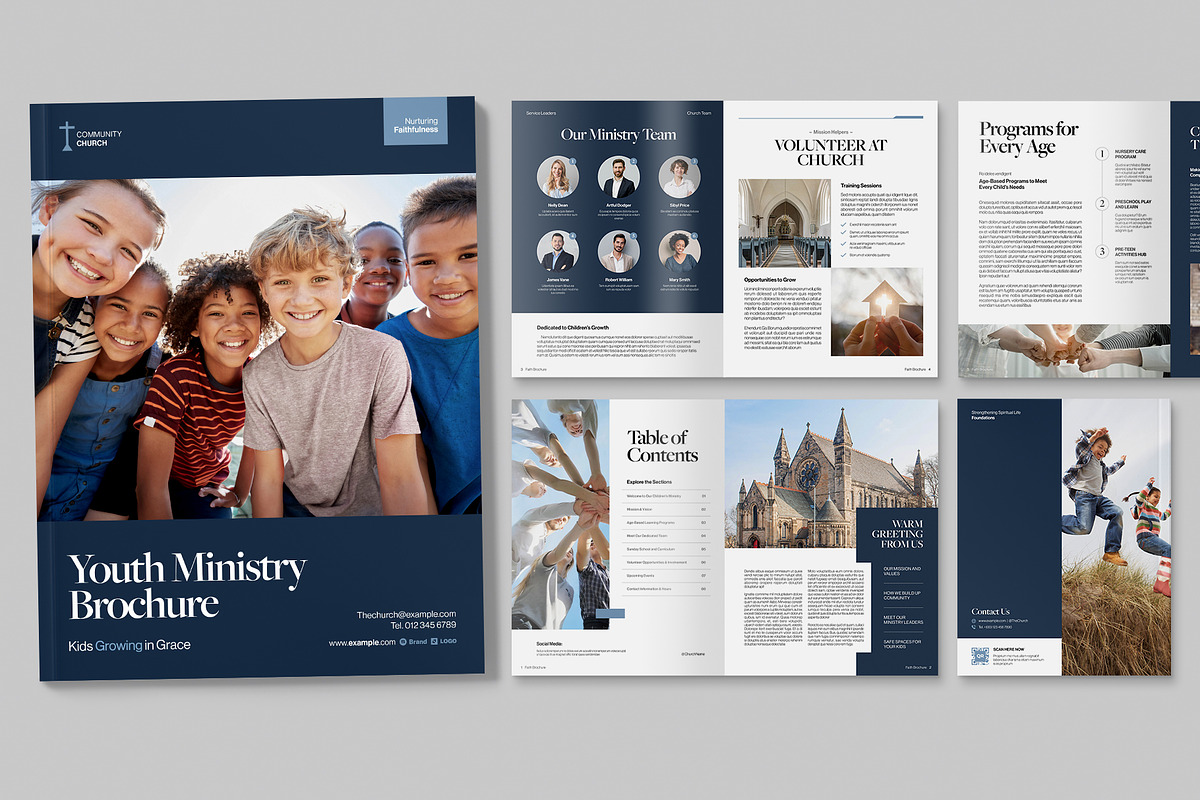Youth Ministry Brochure Template, a Brochure Template by BrandPacks