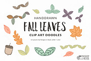 Fall Leaves - Leaf Clip Art Doodles, an Illustration by WinshipAndRose