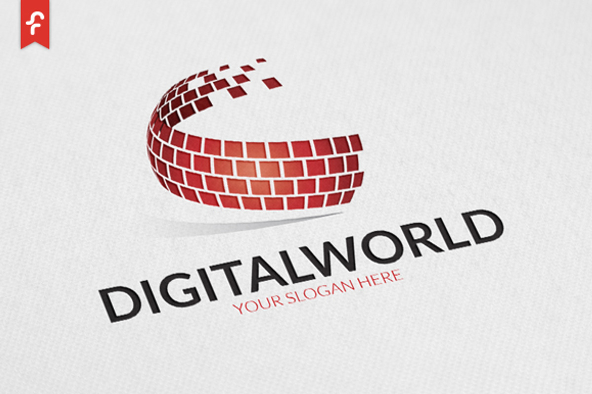 Digital World Logo, a Branding & Logo Template by ft.studio