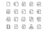 Line File Icons, an Outline Icon by Davooda