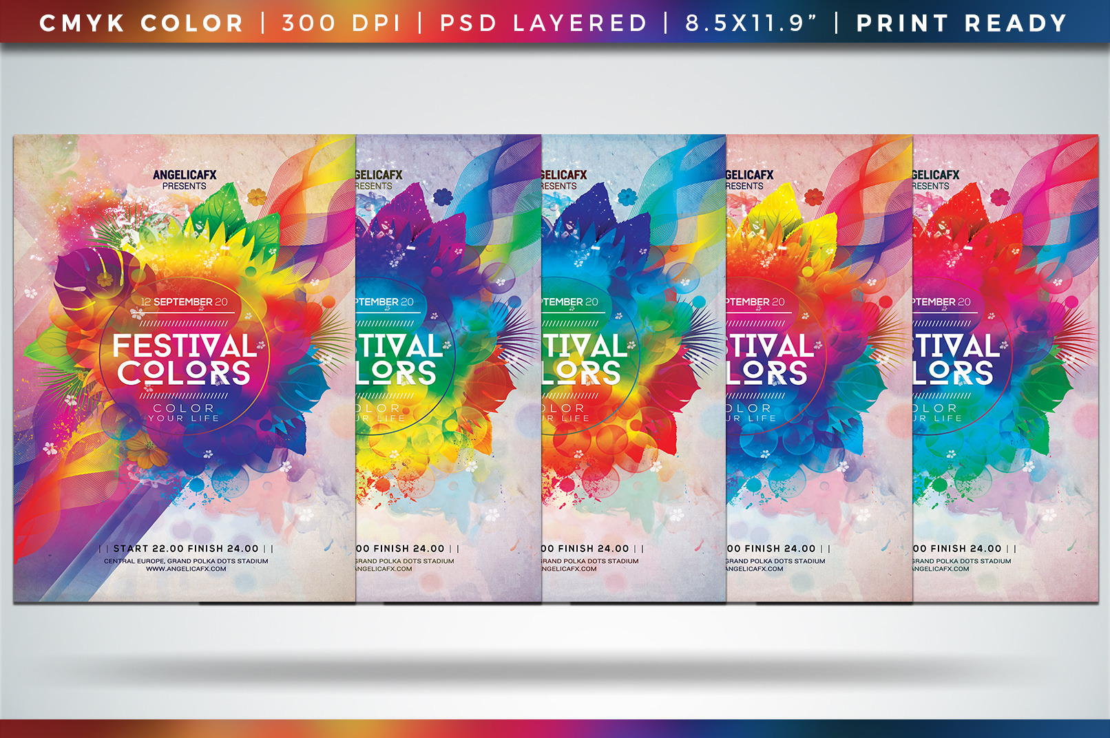 Festival Colors, a Flyer Template by angelicafx