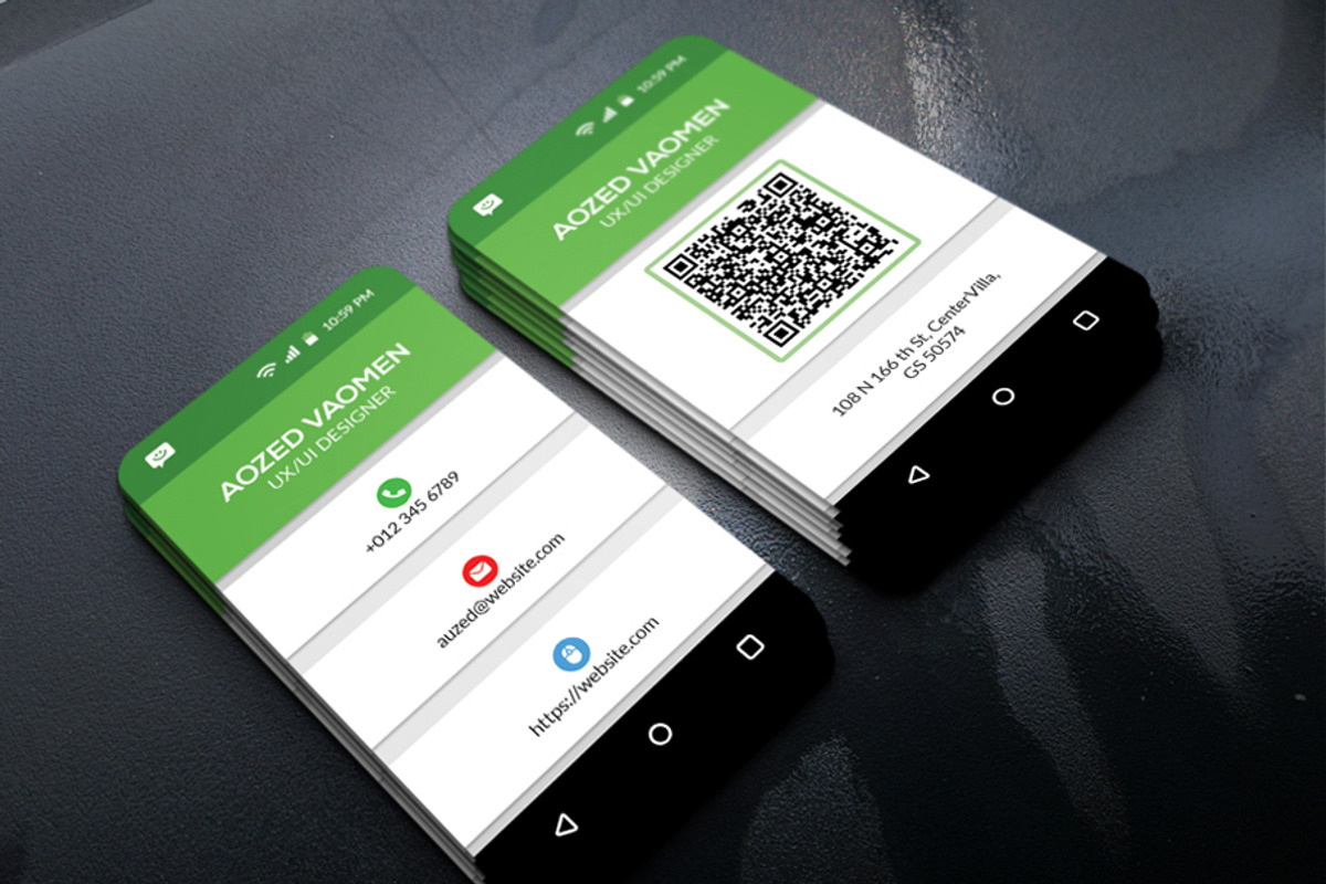 Mobile Business Card, a Business Card Template by xnorpix