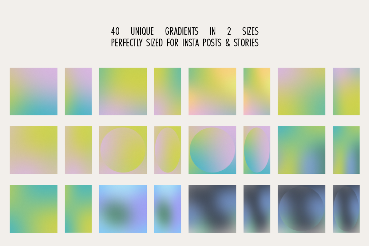 Instagram Aesthetic Gradients Kit, a Texture Graphic by Leigh the ...