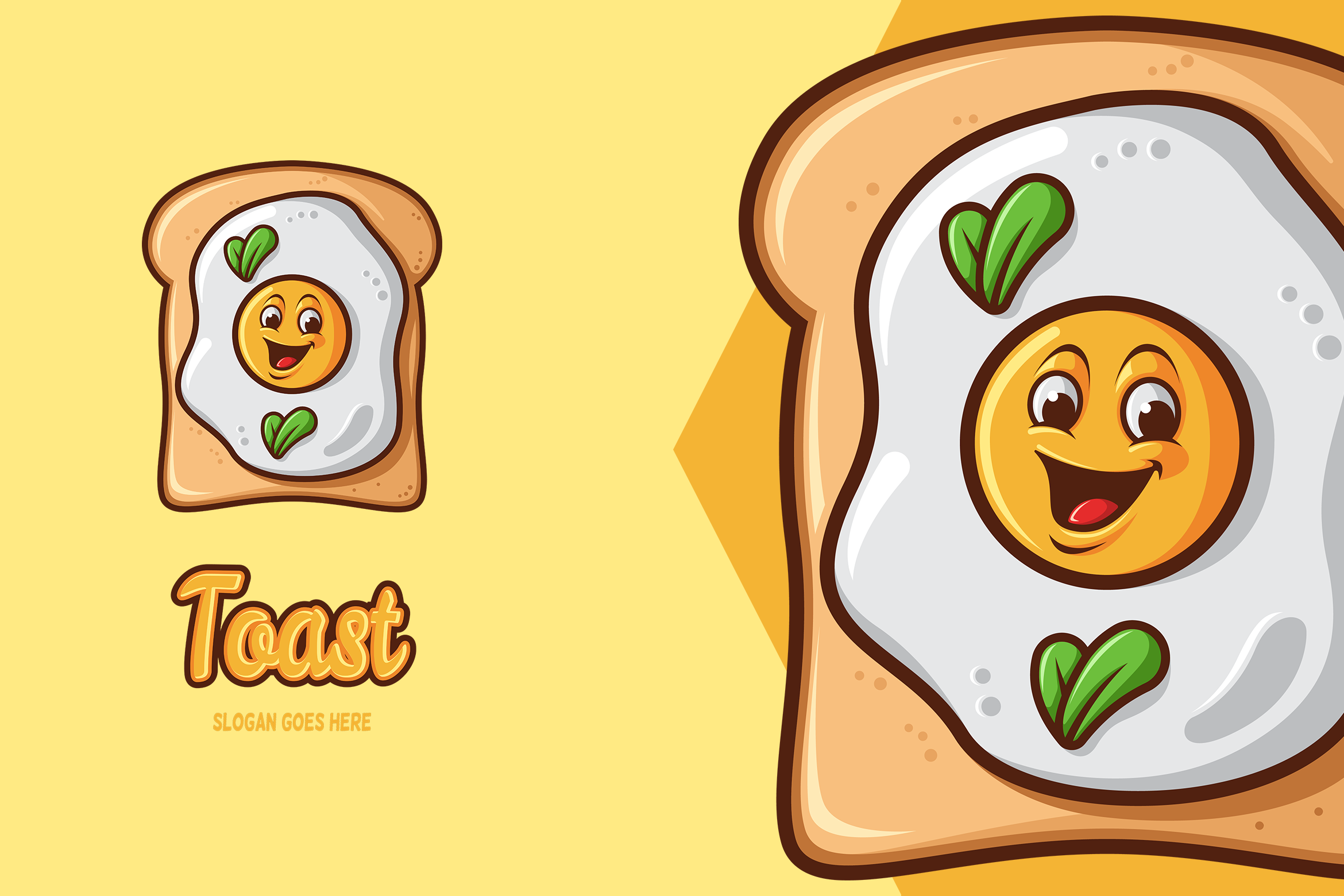 Toast - Mascot Logo, a Branding & Logo Template by AQR Studio
