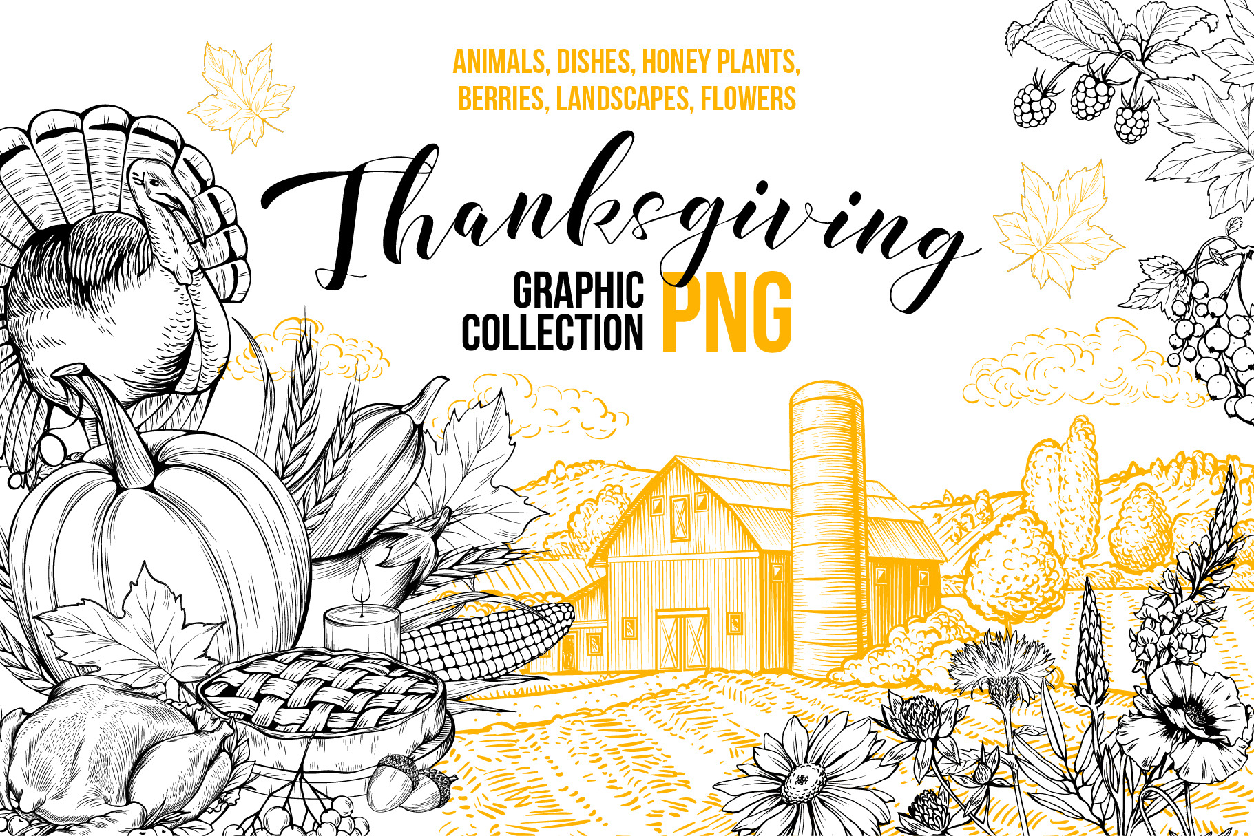 Thanksgiving Graphics Collection, an Object Graphic by ilonitta
