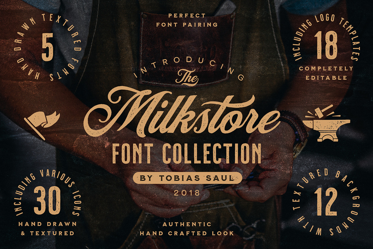 Milkstore Font Collection by Heritage Type Co.