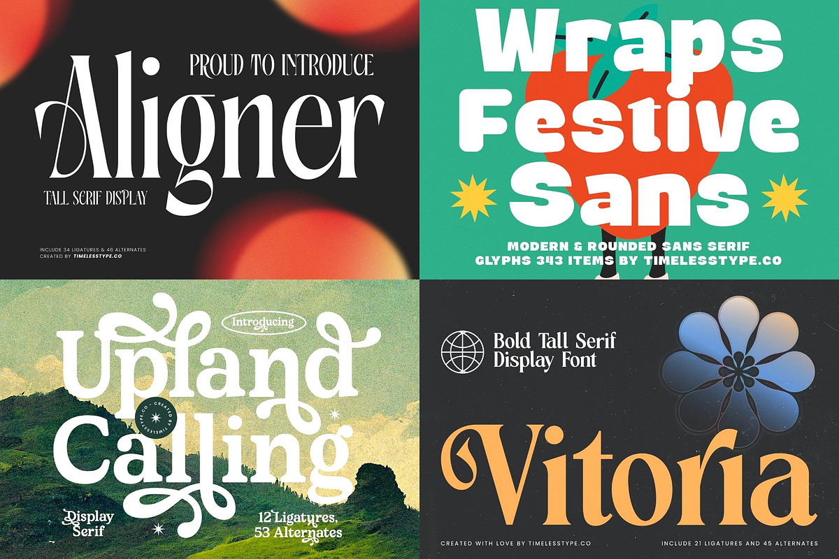 Shock Deal 48 Fonts Mega Bundle, a Serif Font by timelesstype.co