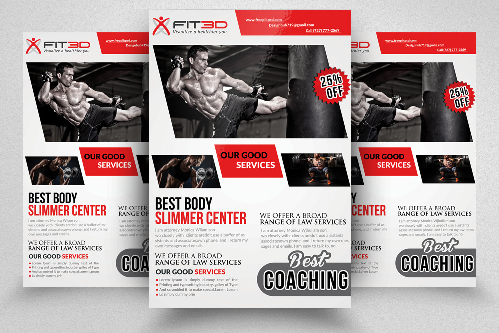 Shape Up Body Flyers Templates, a Flyer Template by Psd Templates