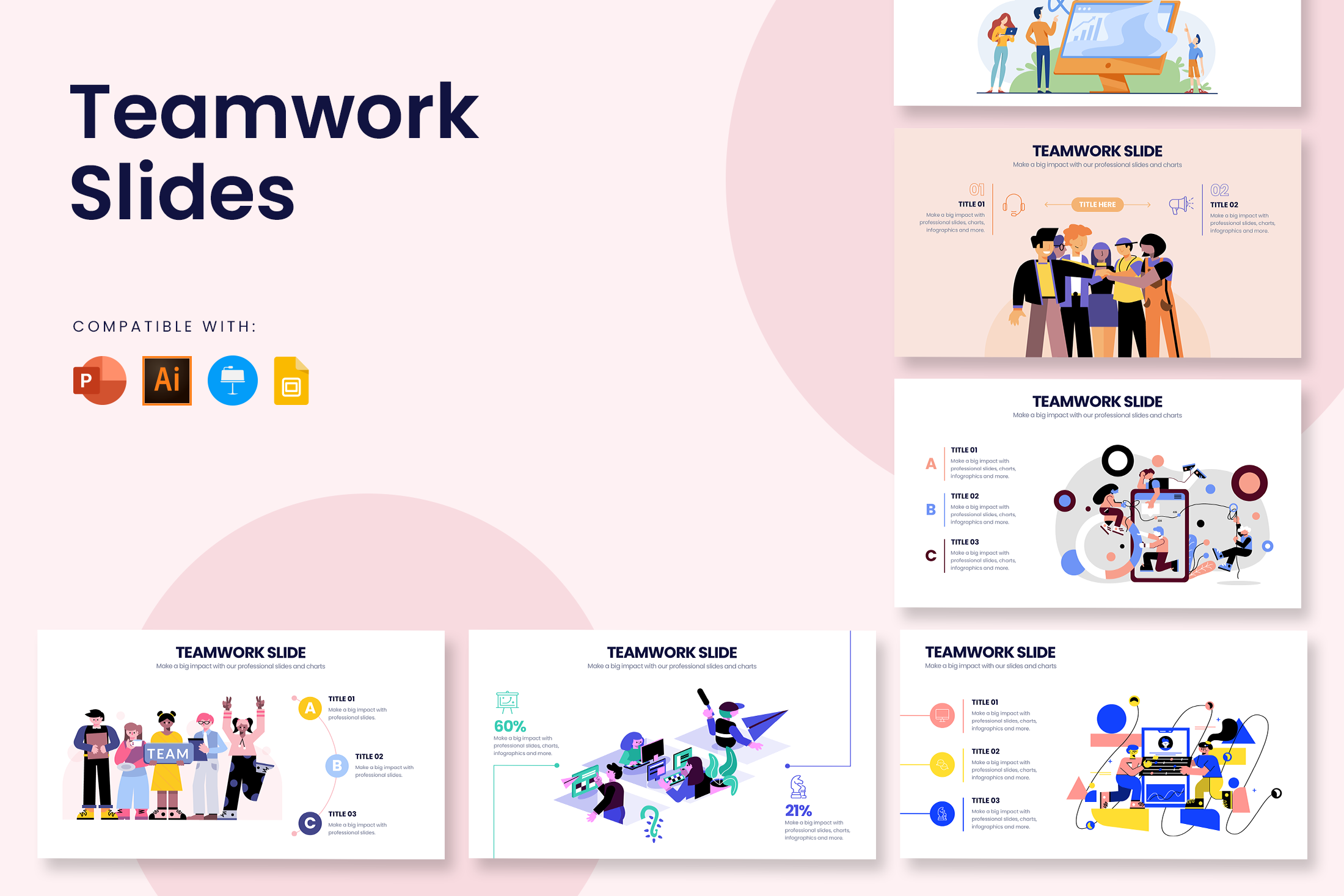 Teamwork Slides, a Presentation Template by Slidesmash