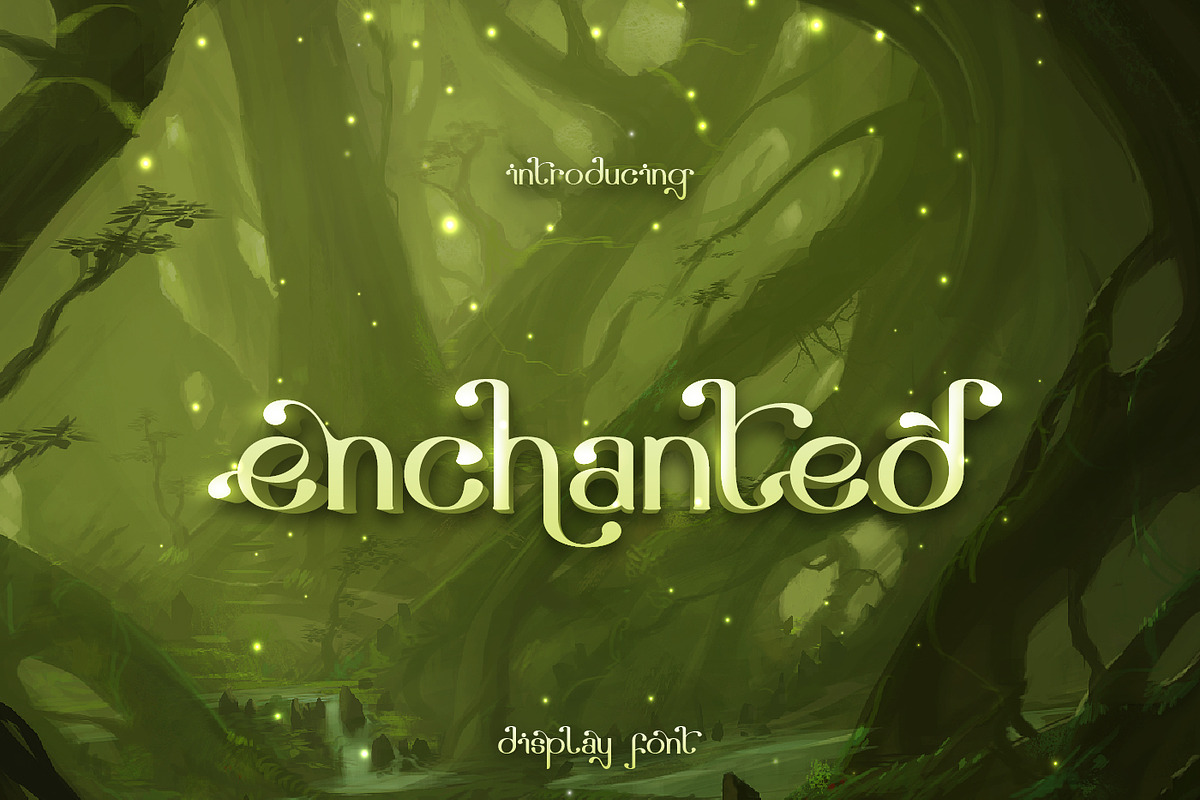 Enchanted Handwritten Display Font, a Serif Font by infernostudio3 ...