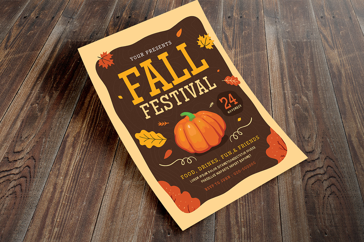 Fall Festival Event Flyer, a Flyer Template by Guuver
