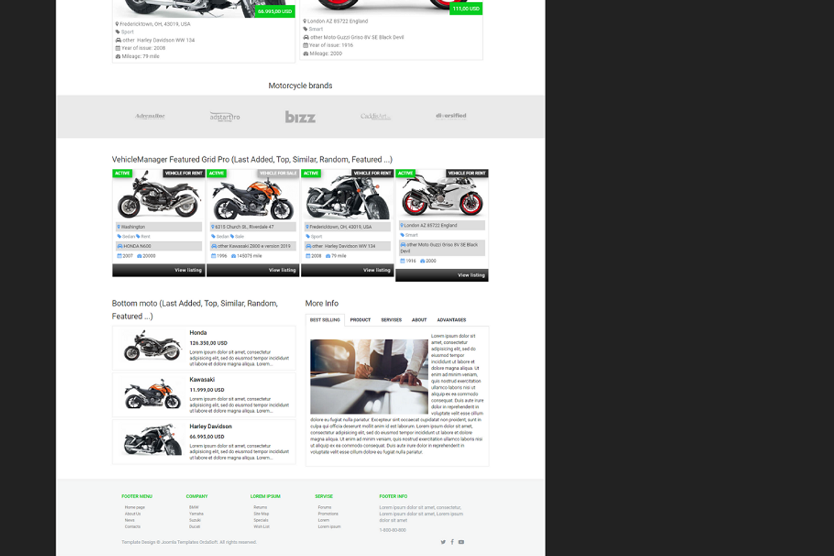 Yamoto - Motorcycle Website Template, a Websites & App Template by Ordasoft