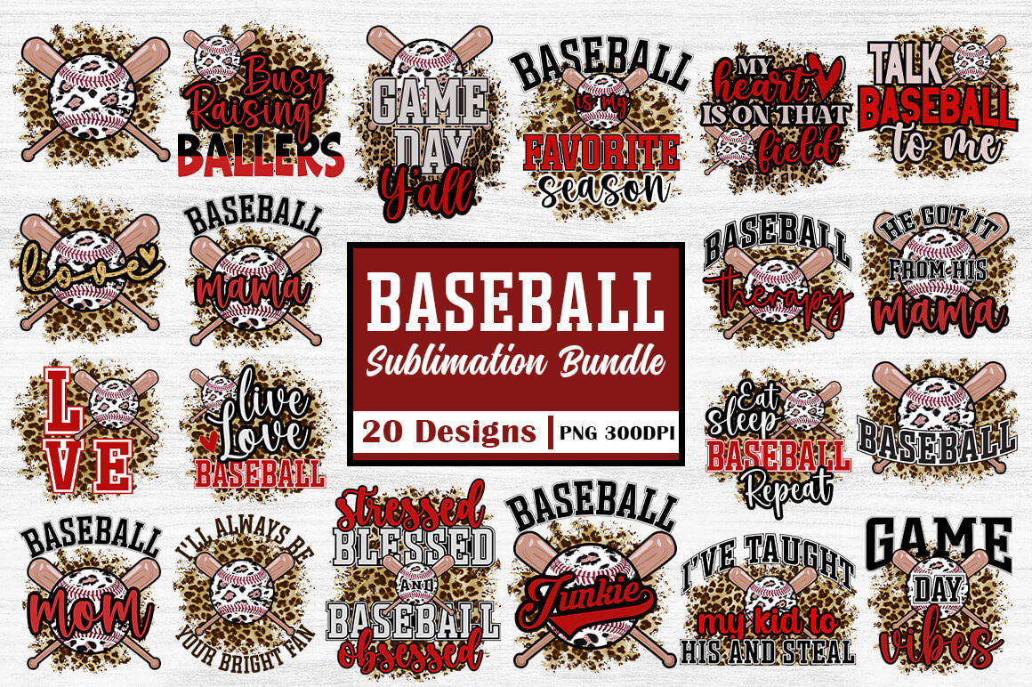 Baseball Sublimation Bundle. PNG | Creative Market