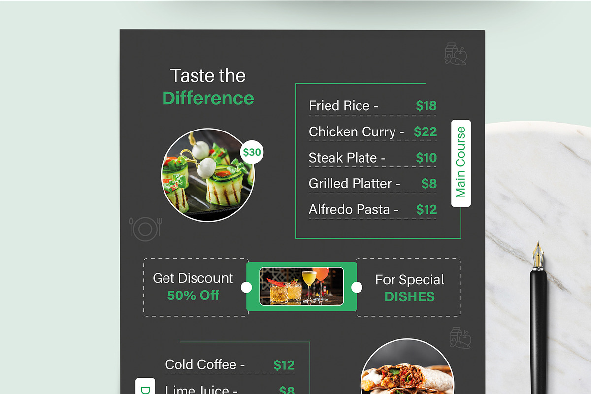 Restaurant Food Menu Book Template