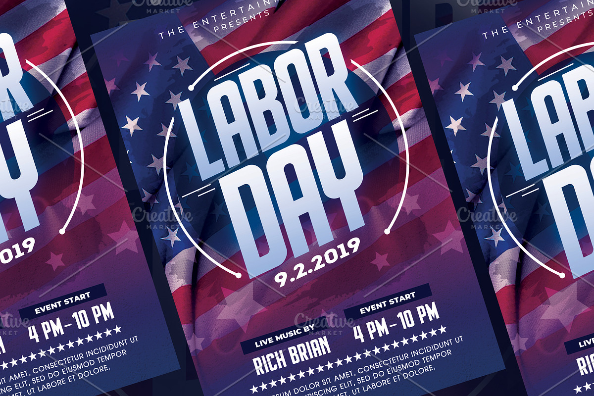 Labor Day Flyer, a Flyer Template by AyumaDesign | Creative Market