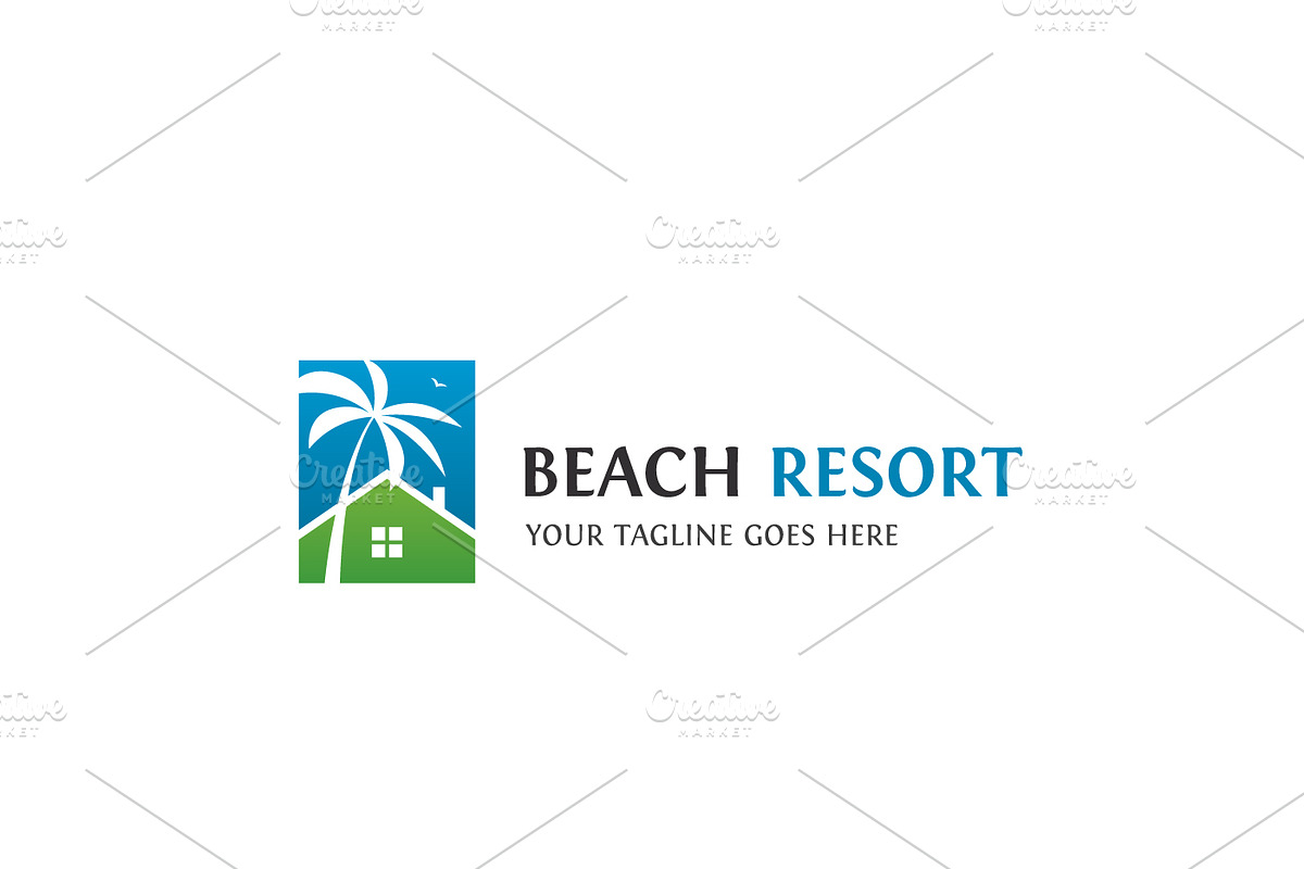 Beach Resort Logo, a Branding & Logo Template by XpertgraphicD