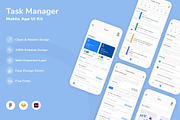 Task Manager Mobile App UI Kit, an UI Kit Template by Betush
