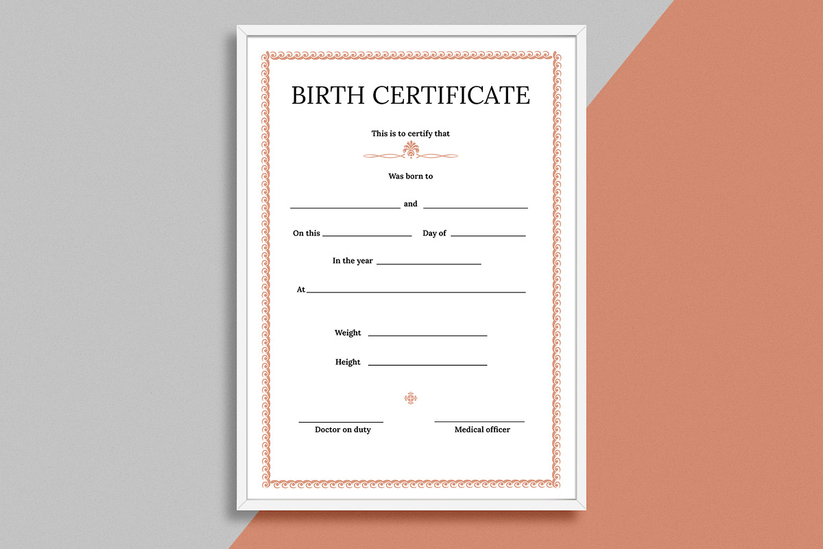 Birth Certificates Layout