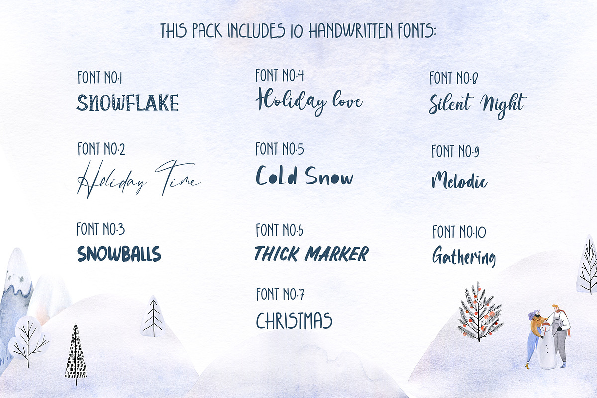 The Holiday Font Pack
