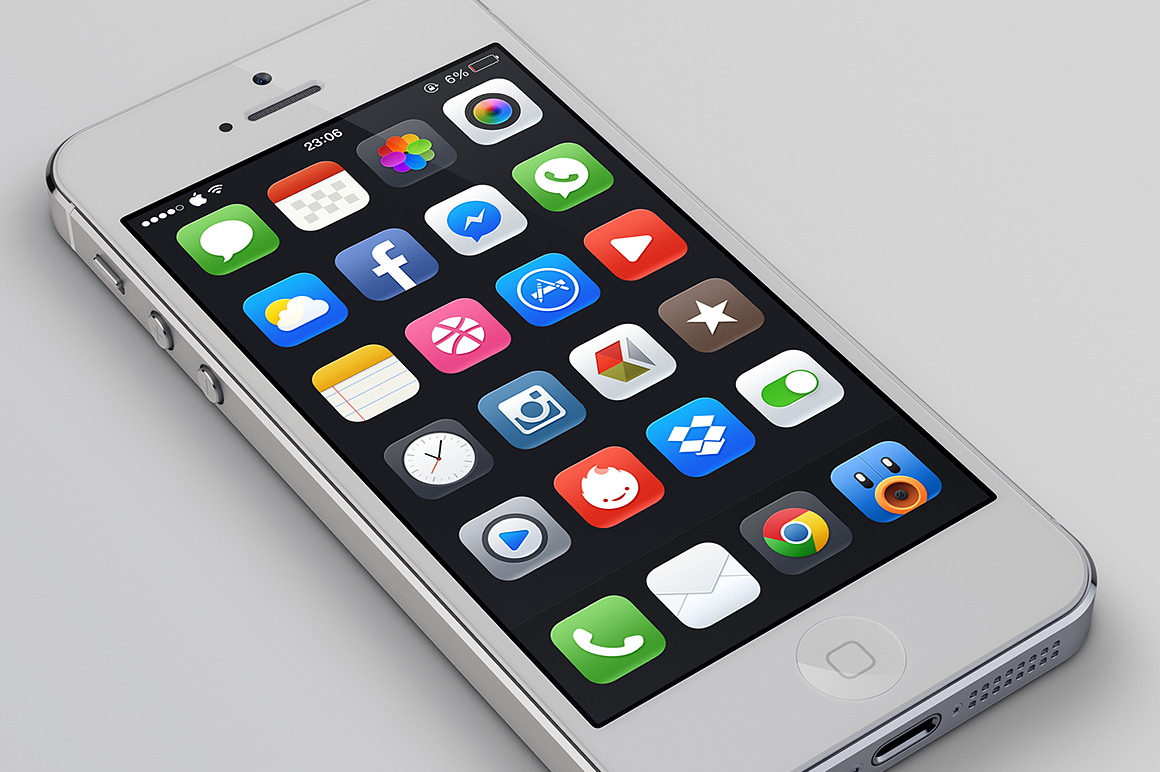 Mojo for iOS 7 - Full PSD 50+ icons, an Icon by kubilays