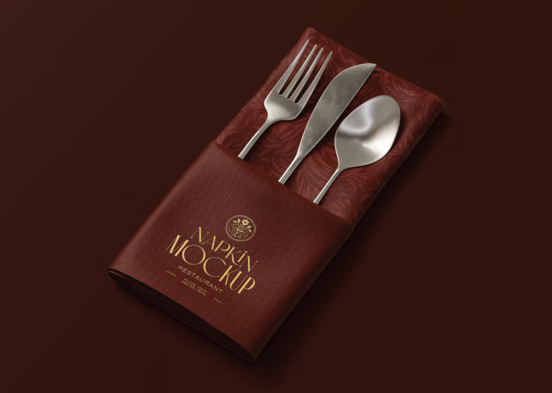 Embossed Paper Napkin Mockup, a Household Mockup by graphicsauce