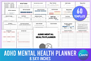 Editable ADHD Mental Health Planner