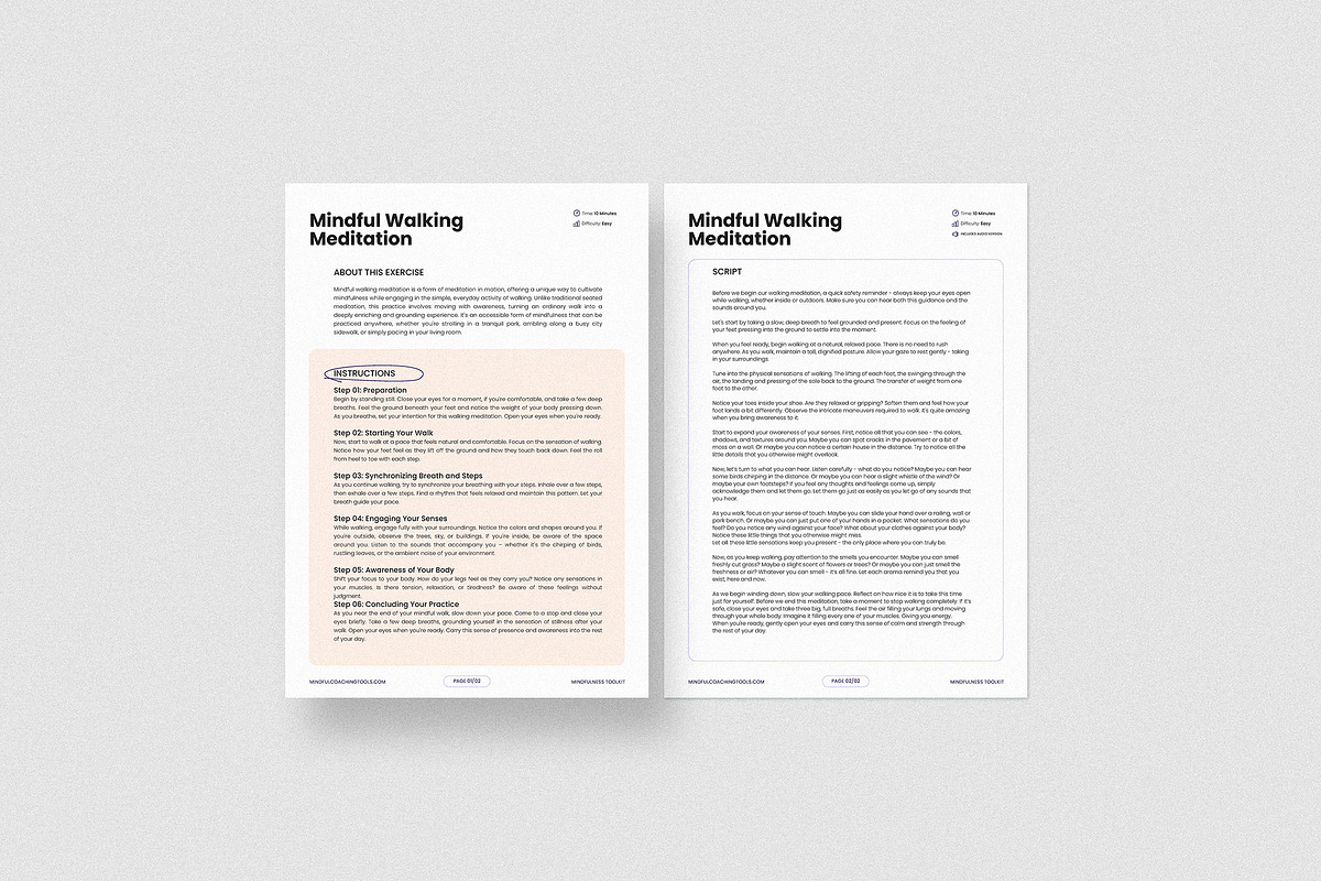 Mindfulness Worksheet Bundle, a Templates & Theme by AndrewPixel