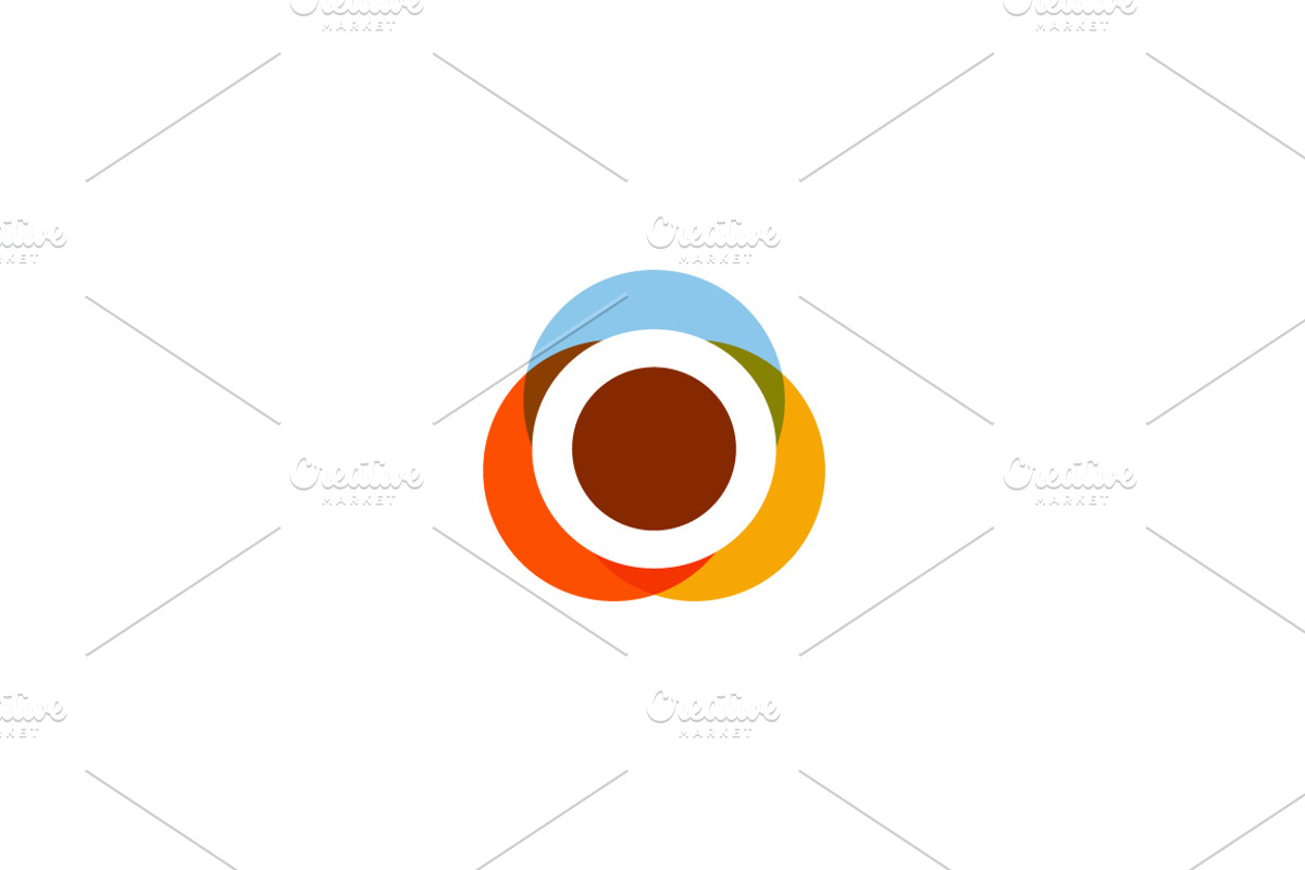 Color letter o logo, a Branding & Logo Template by Bureau
