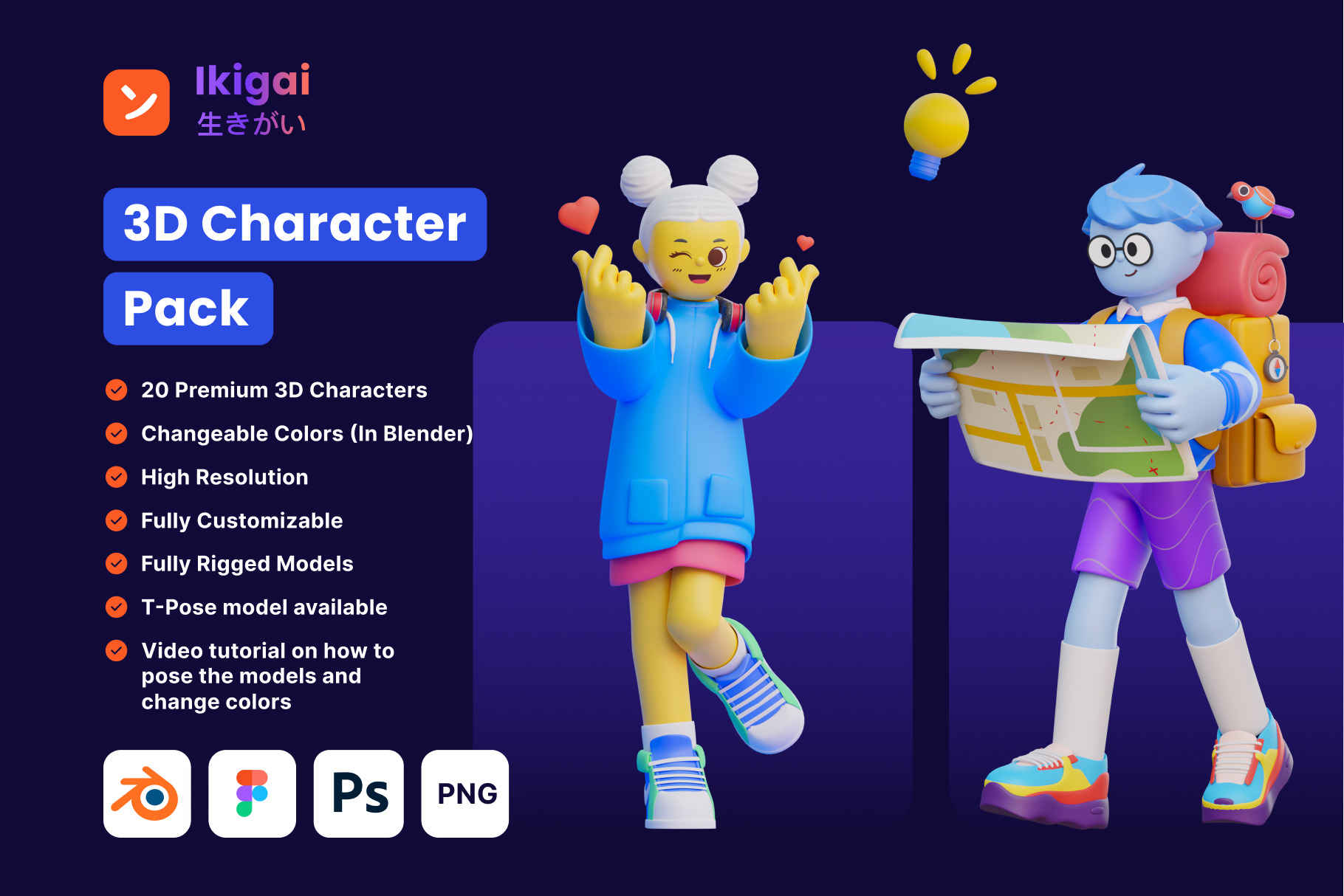 Ikigai - 3D Character Pack