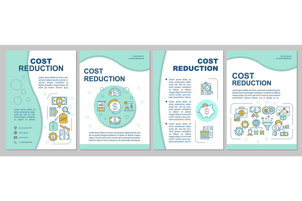 Cost reduction brochure template, a Brochure Template by IMG visuals icons