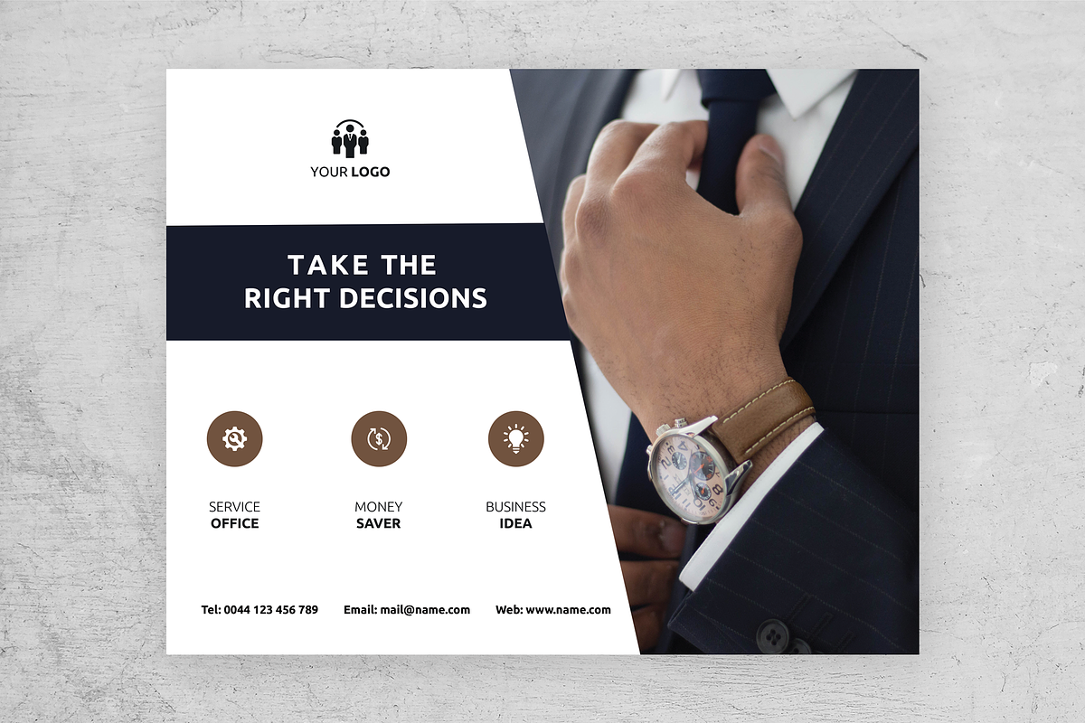 Horizontal Business Flyer, a Flyer Template by Creatricks