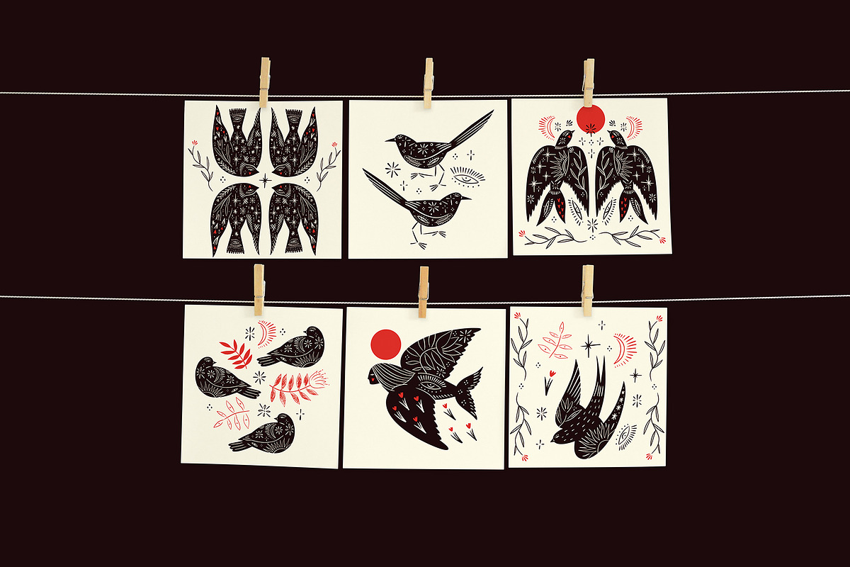 Boho Birds Bundle, an Object Graphic by Annie Konst