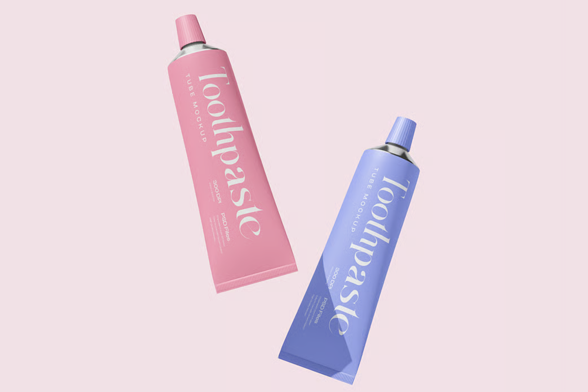 Toothpaste Tube Mockup, a Packaging Mockup by graphicsauce