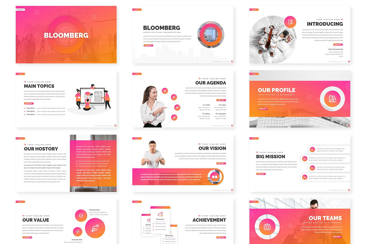 Bloomberg - Powerpoint Template, a Presentation Template by inspirasign