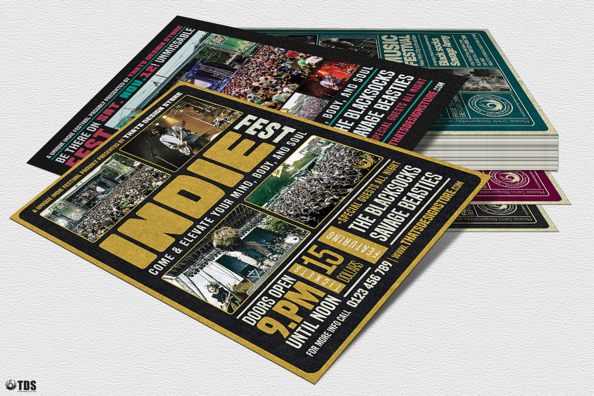Live Band Flyer Bundle V5, a Flyer Template by ThatsDesign Art