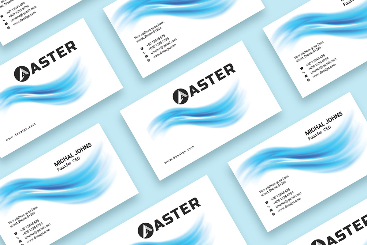 Water Drop Business Card, a Business Card Template by UI_Expert