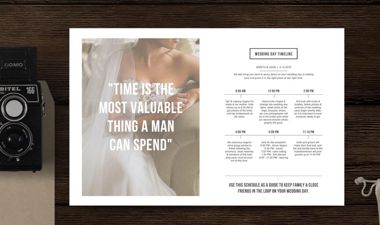Wedding Timeline Magazine Style, a Flyer Template by roselindoco