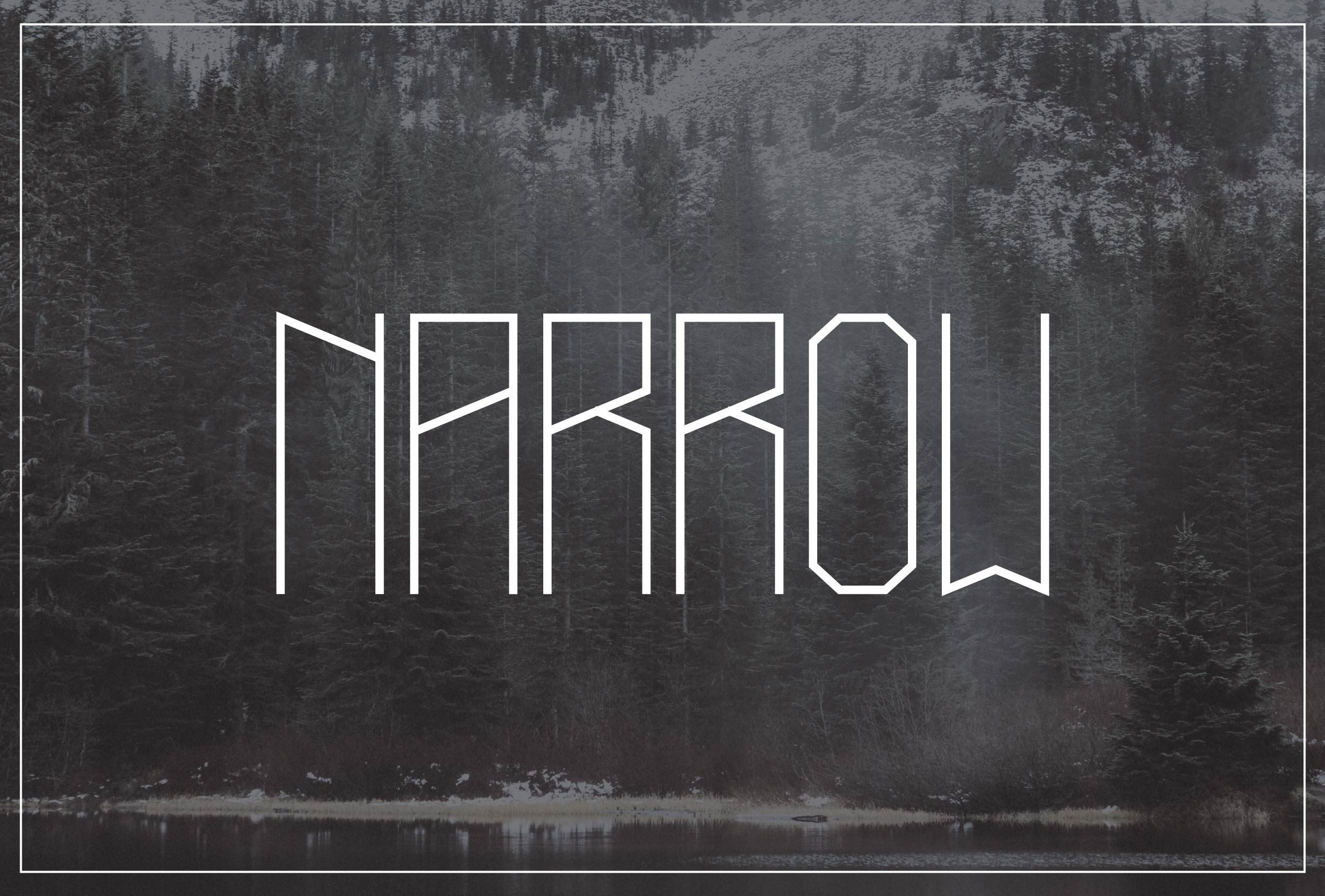 Narrow typeface, 4 weights + styles, a Sans Serif Font by SLTFNDRY