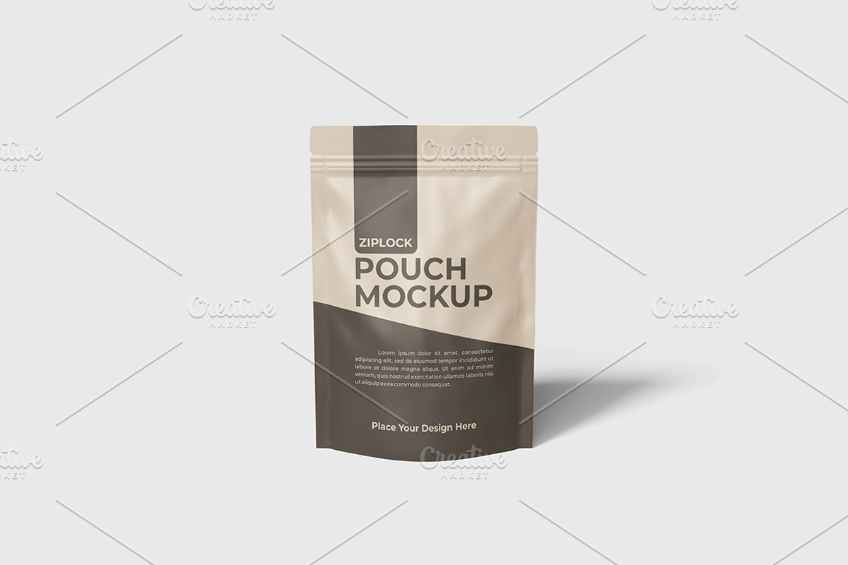 Ziplock Stand Up Pouch Mockup, a Packaging Mockup by Pixie Creative