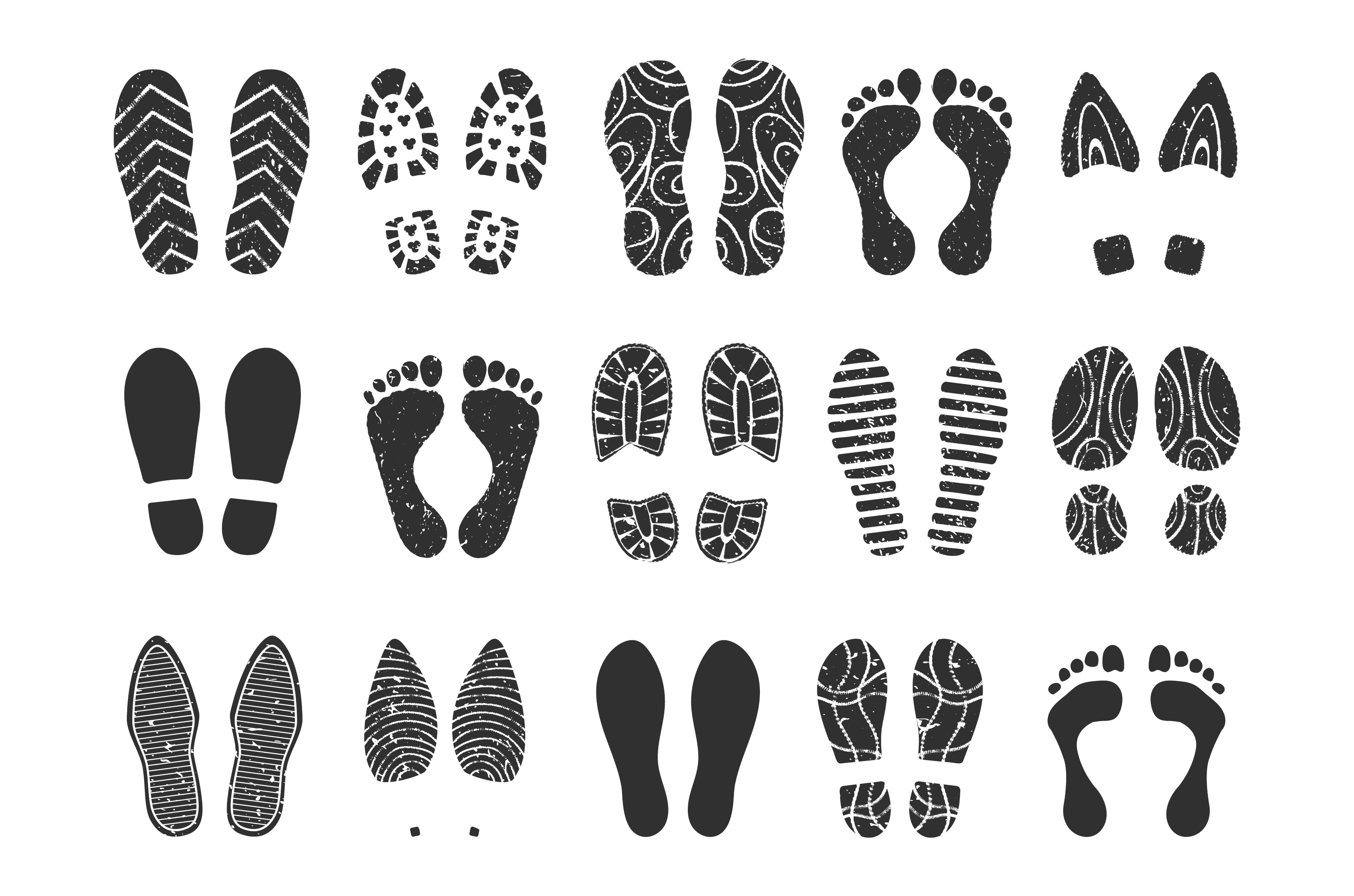 Footprints steps, sneaker or boot, a Person Illustration by Frogella