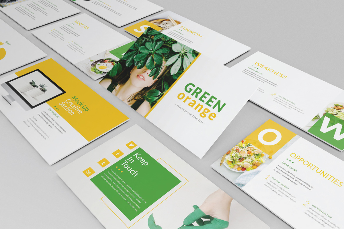 Green Orange - Powerpoint Template, a Presentation Template by Abyanstudio