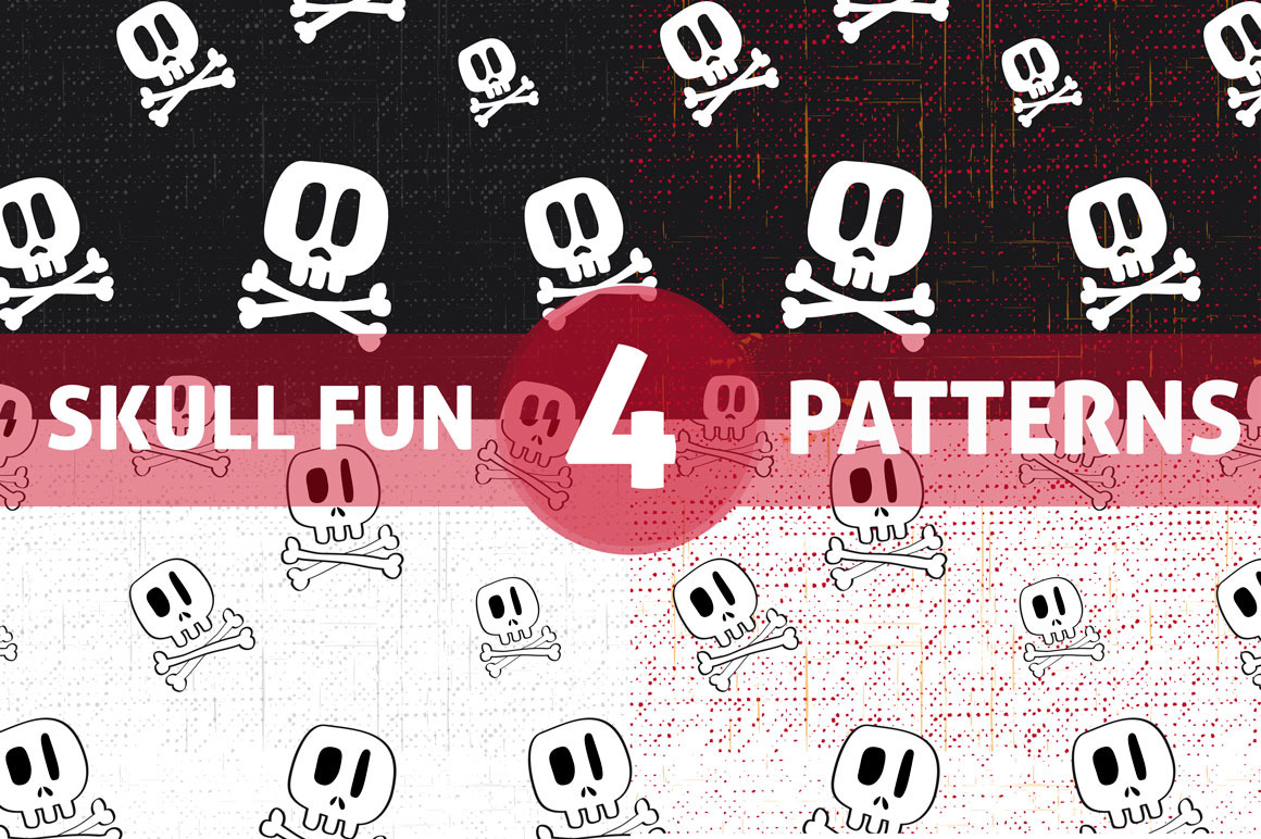 Fun Skull Patterns, a Pattern Graphic by Luis Quesada Design