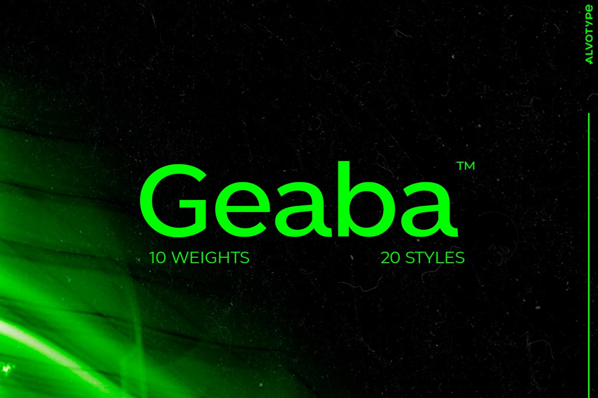 Geaba | Font-family [50% OFF], a Sans Serif Font by Alvotype