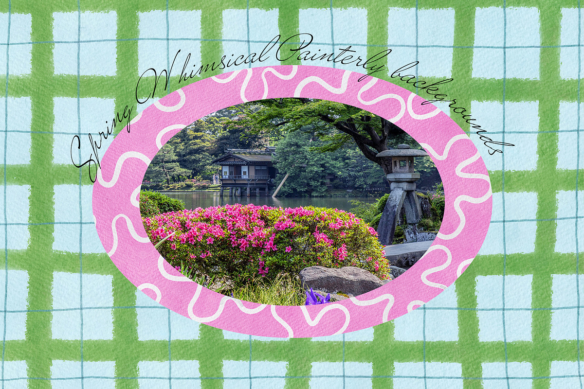 Pastel Hand-Painted Spring Backgrounds